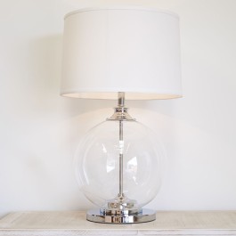Silver Glass Ball Lamp with Shade | Time & Tide