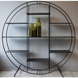 Large Round Metal Shelf Unit Time Tide