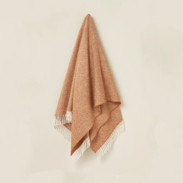 Herringbone British Wool Throw - Clay | Time & Tide
