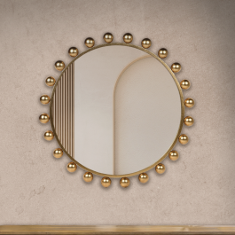Gold Circular Ball Mirror | Time & Tide