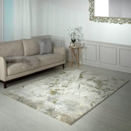 Gold & Grey Metallic Marble Rug - 160x230cm | Time & Tide