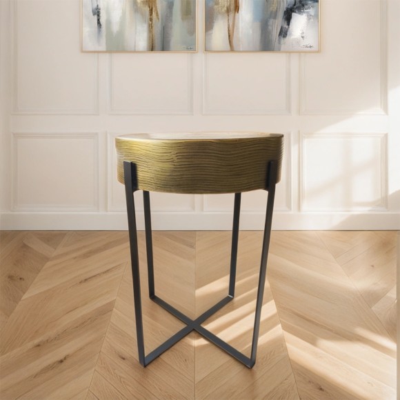 Golden Drip Side Table | Time & Tide