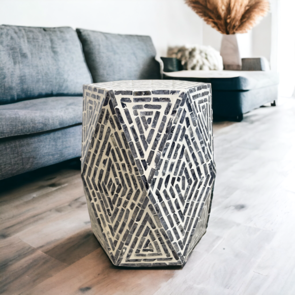 White Ceramic Face Surround Stool | Time & Tide