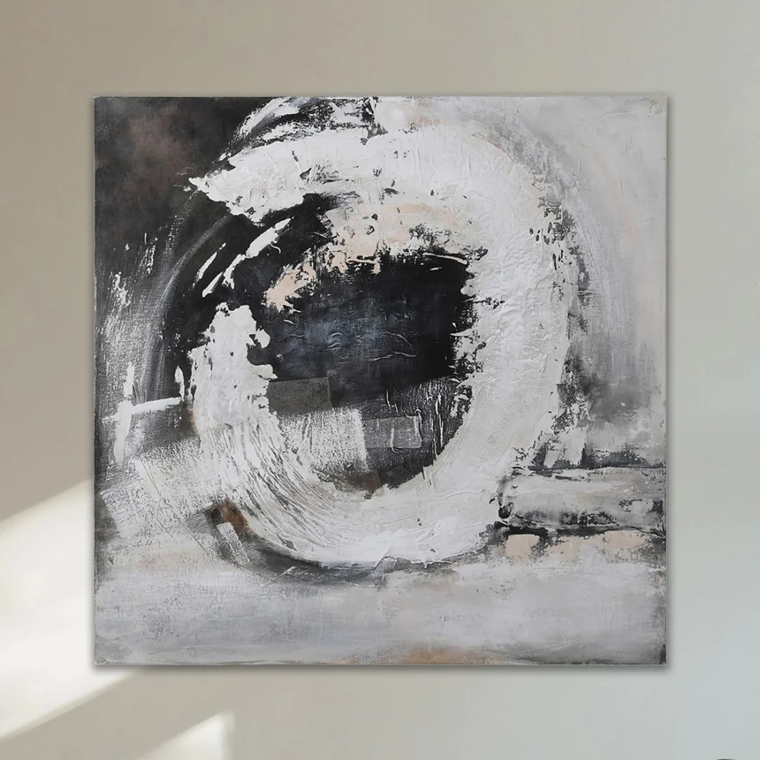 Grey Black Abstract Swirl Picture