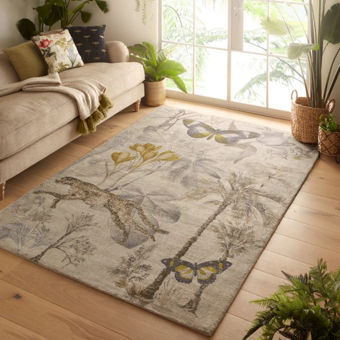 jungle pattern rug