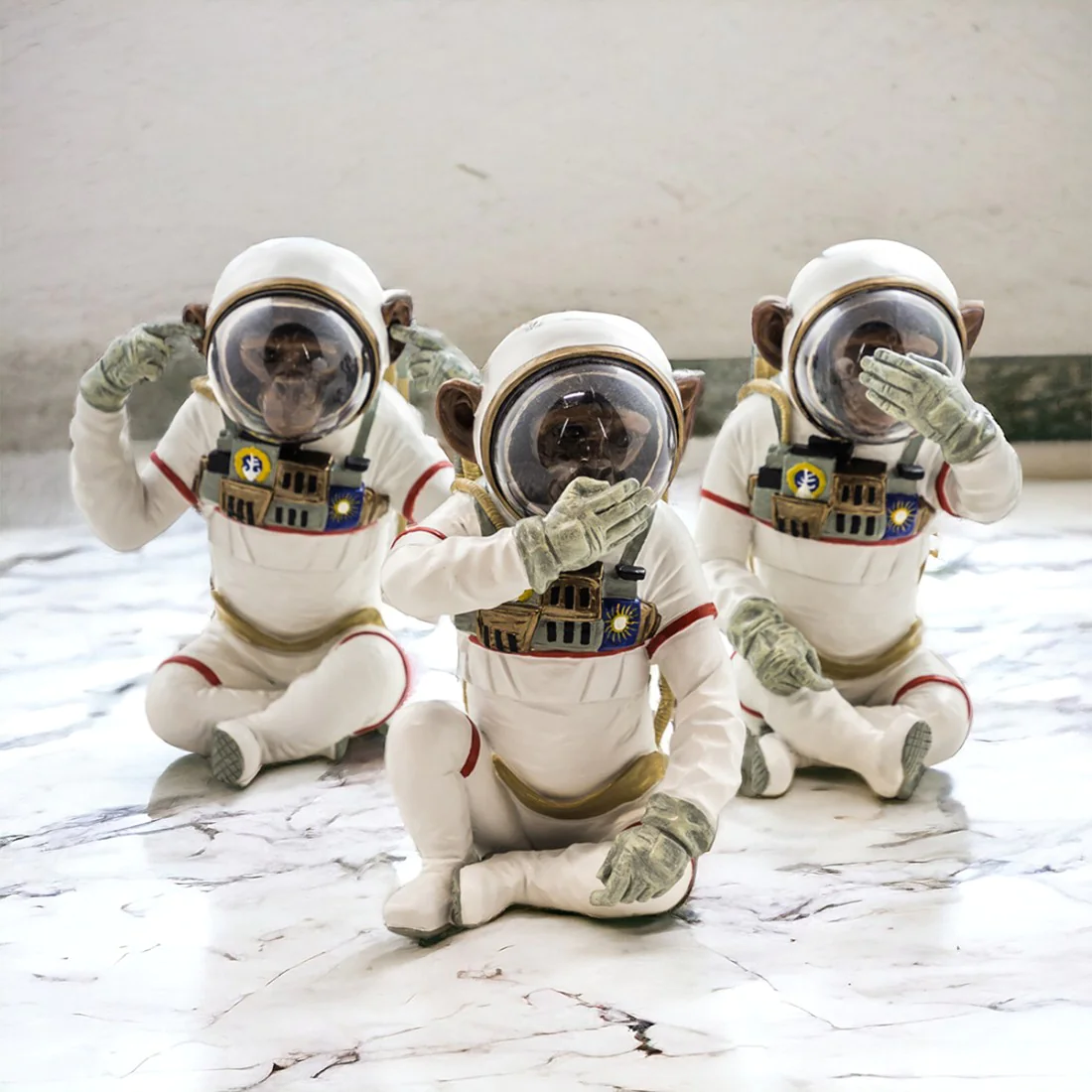 monkey astronaut statue