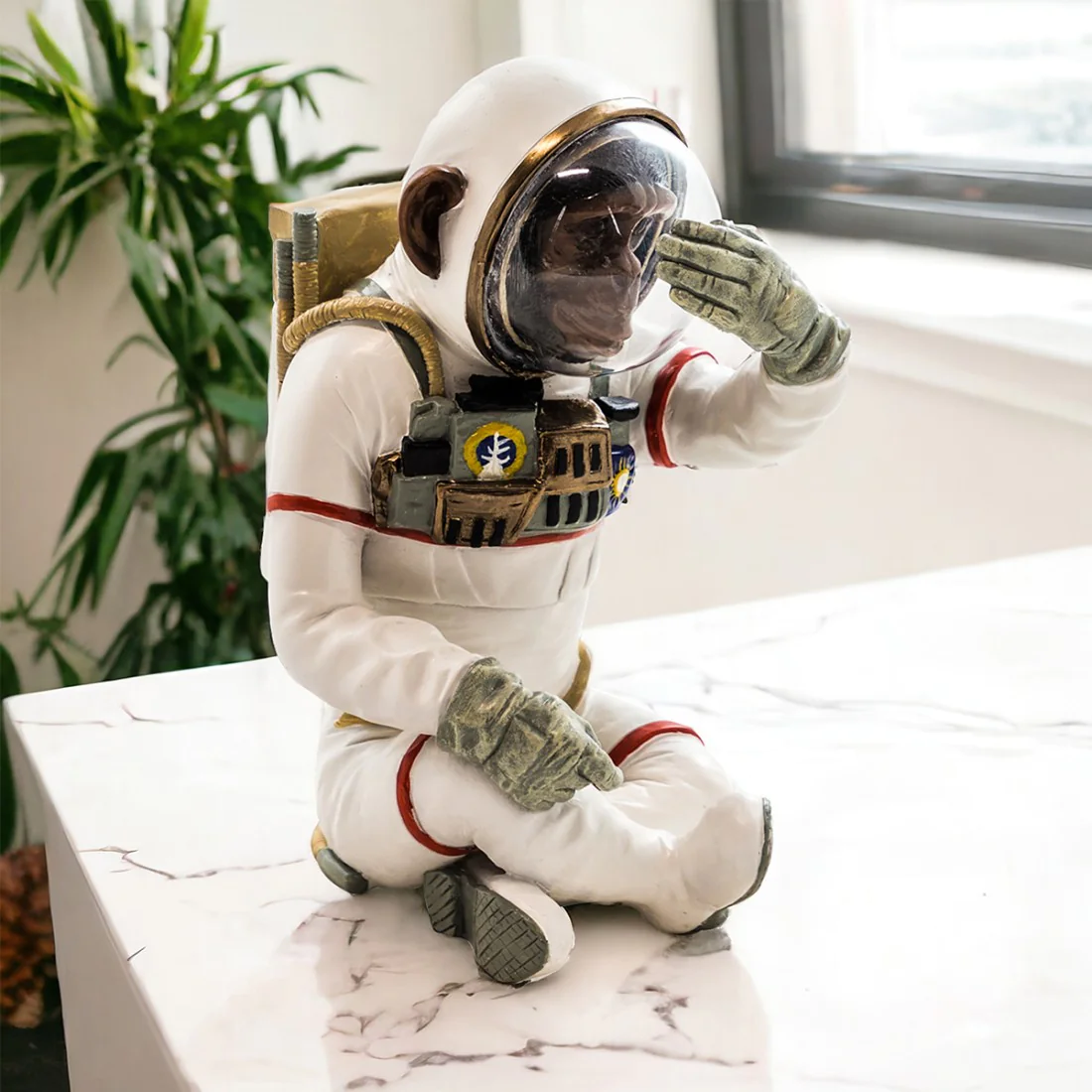 monkey astronaut statue